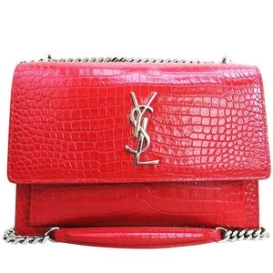 Yves Saint Laurent | Bags | Ysl Red Calfskin Bag | Poshmark